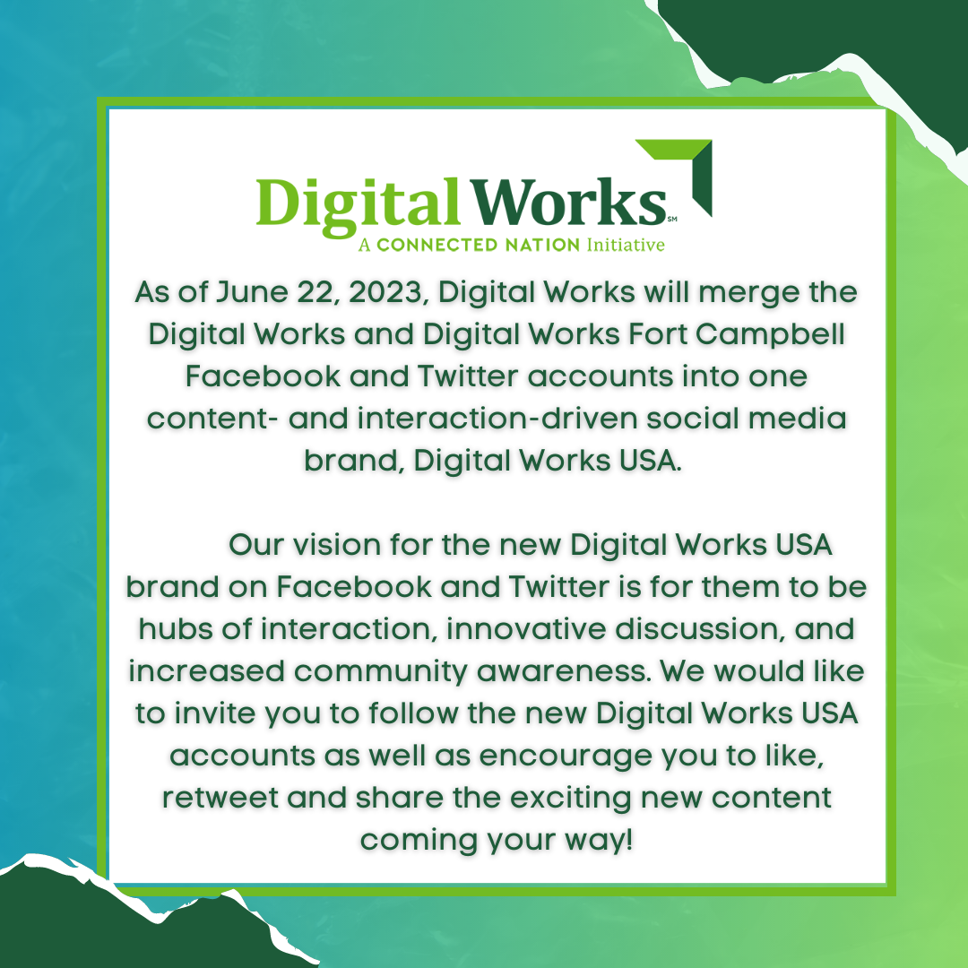 New Digital Works USA Social Media Accounts - "Digital Works"
